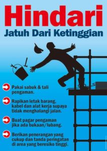 Hindari Jatuh Safety Poster Indonesia Gambaran - Riset